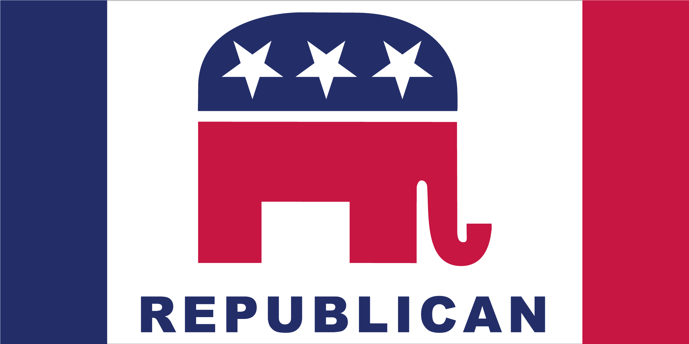 REPUBLICAN PARTY FLAG OFFICIAL BUMPER STICKER PACK OF 50 WHOLESALE FUL
