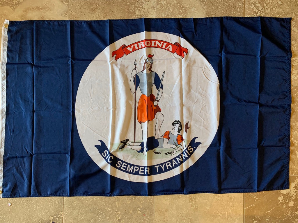 Virginia Sic Semper Tyrannis 1861-1865 Flag 3'X5' Rough Tex® 100D
