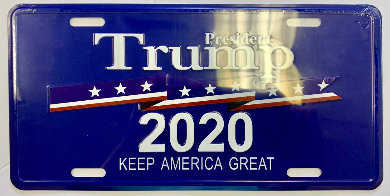President Trump 2020 KAG Keep America Great Aluminum Embossed License