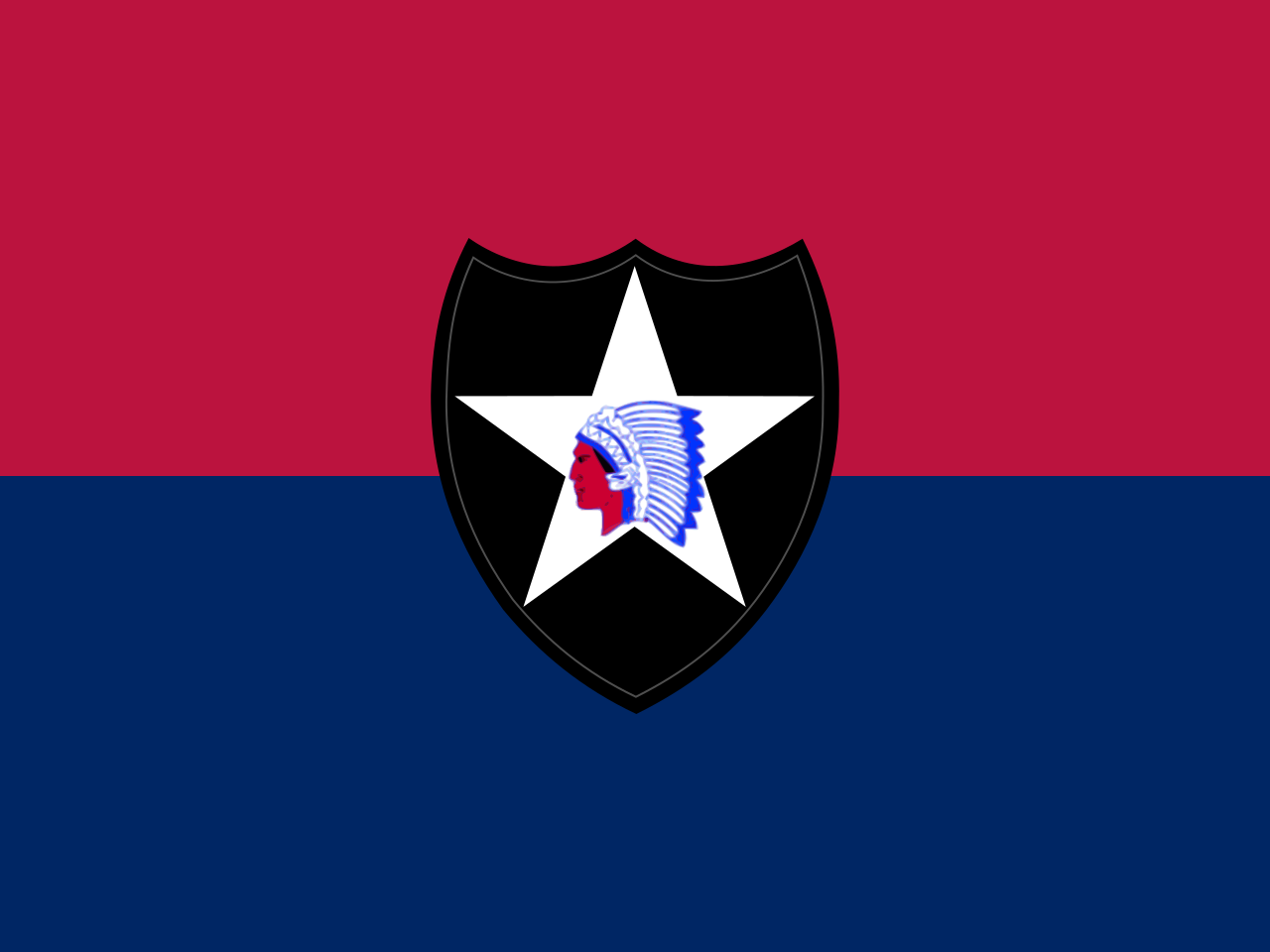 US 2ND INFANTRY DIVISION 3X5 FLAG