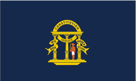 Georgia State 1879 3'X5' Flag Rough Tex® 100D
