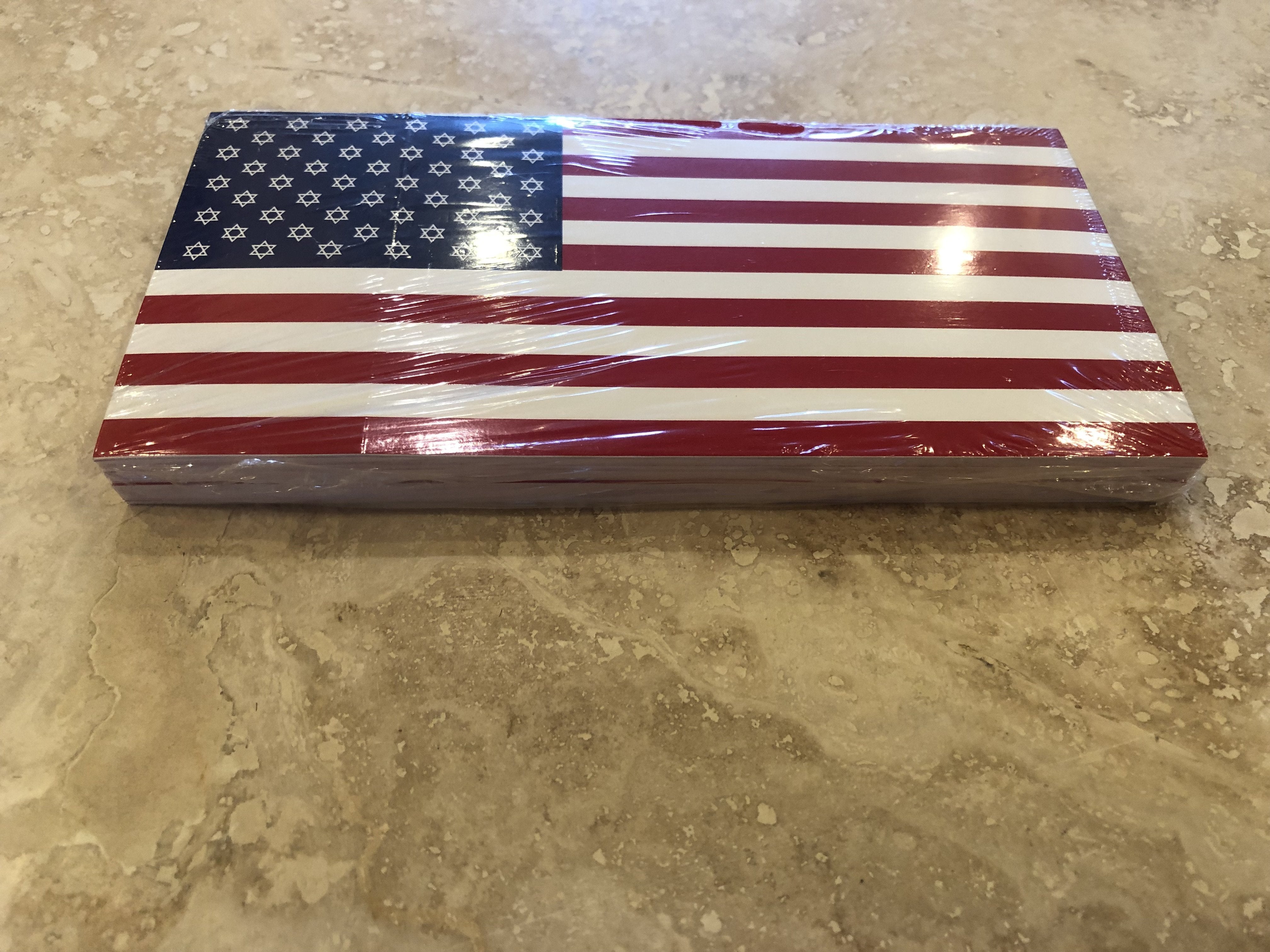 JEWISH AMERICAN FLAG OFFICIAL BUMPER STICKER PACK OF 50 BUMPER STICKER
