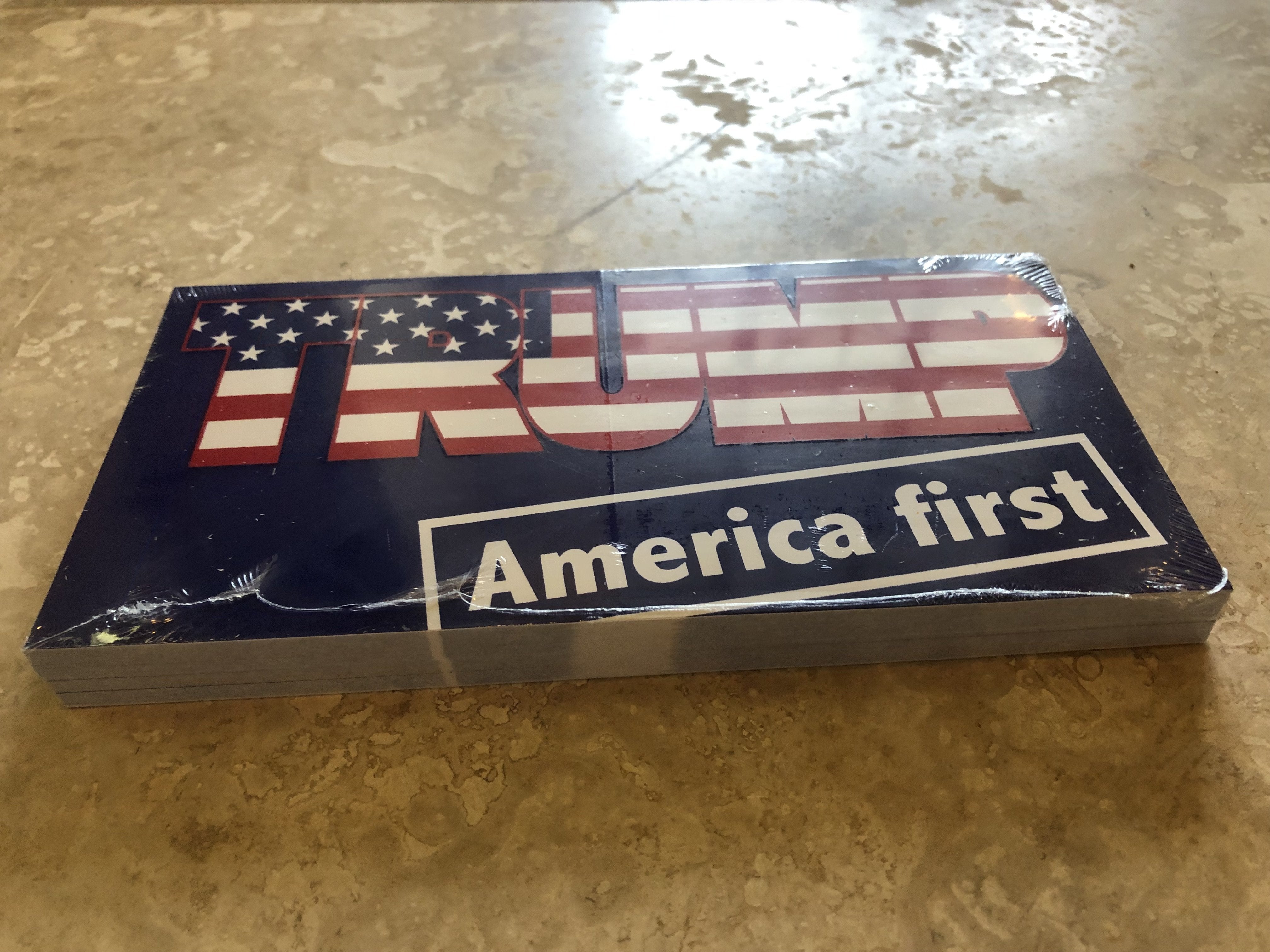 TRUMP AMERICA FIRST OFFICIAL BUMPER STICKER PACK OF 50 BUMPER STICKERS