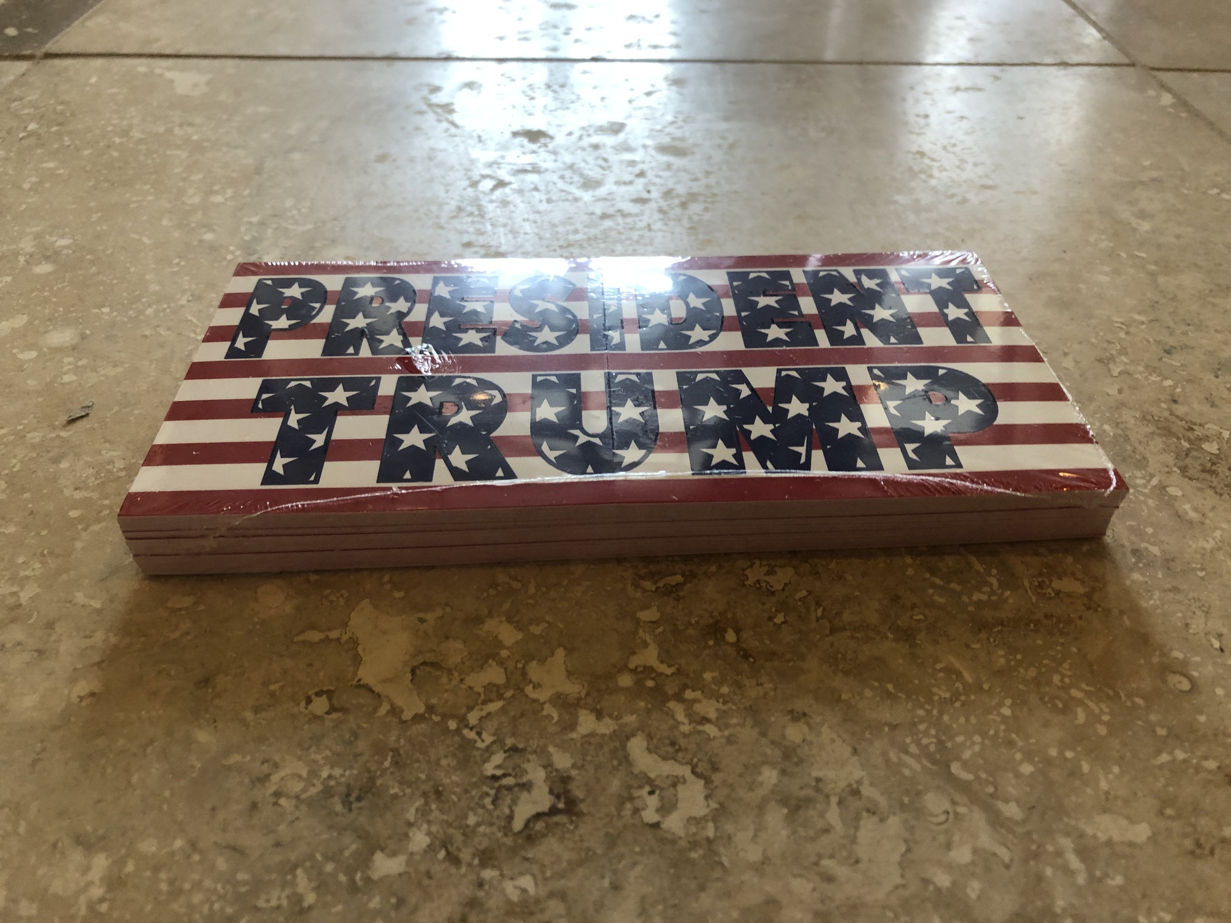 PRESIDENT TRUMP OFFICIAL BUMPER STICKER PACK OF 50 BUMPER STICKERS MAD