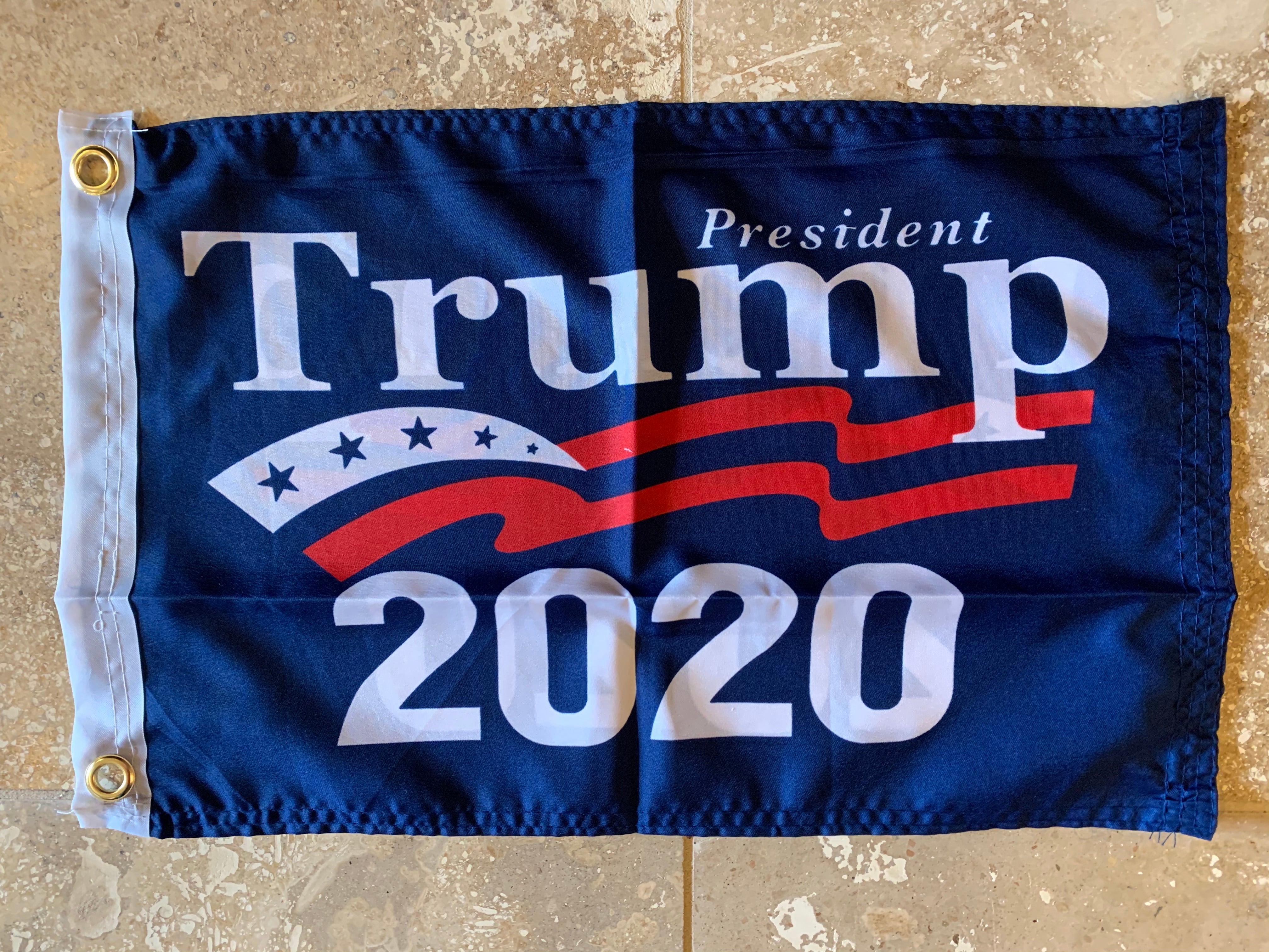 President Trump 2020 Flag with Grommets Singe Sided- 12x18 Rough Tex®