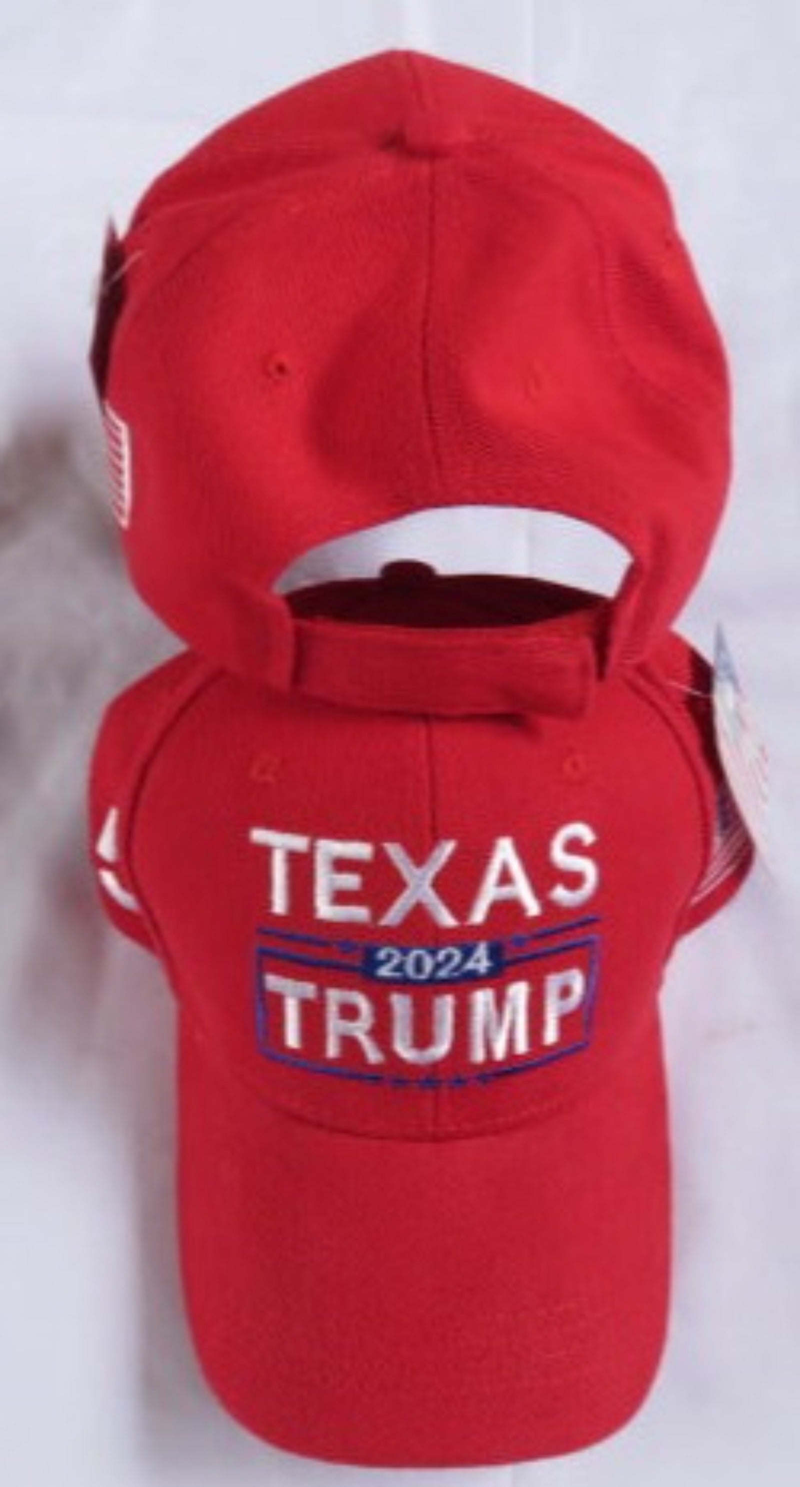 TEXAS FOR TRUMP RED CAP EMBROIDERED USA FLAG 45 Official American Hat