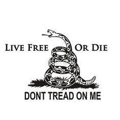Live Free or Die DTOM White 3'X5' Flag ROUGH TEX® 100D Gadsden Culpepe