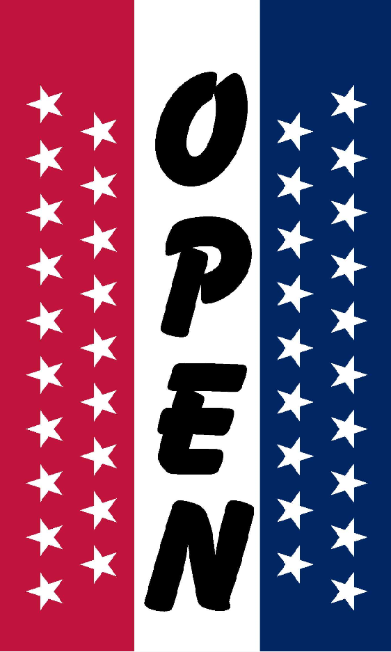 Open USA Stars Banner 3'x5' Flag ROUGH TEX® 68D Nylon with Sleeve and