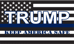 USA Police 3'X5' 150D Nylon Trump Keep America Safe Flag