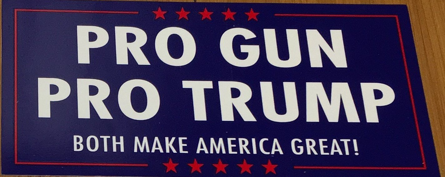 PRO GUN TRUMP "BOTH MAKE AMERICA GREAT!" OFFICIAL BUMPER STICKER PACK