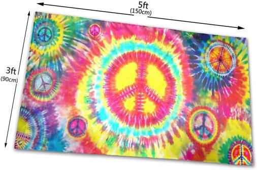 Peace Vibe Tye Dye 3'X5' Flag Rough Tex® 100D