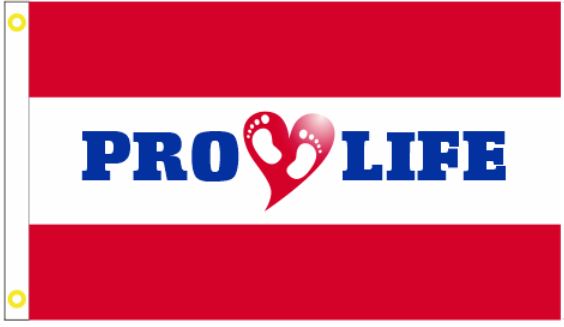 Pro Life 3'X5' Flag ROUGH TEX® 100D