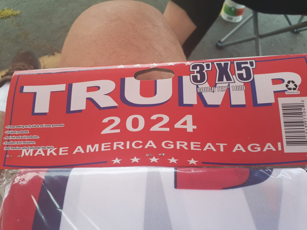 Trump 2024 Red Save America Again 3'x5' Flag Rough Tex® 100D Flags