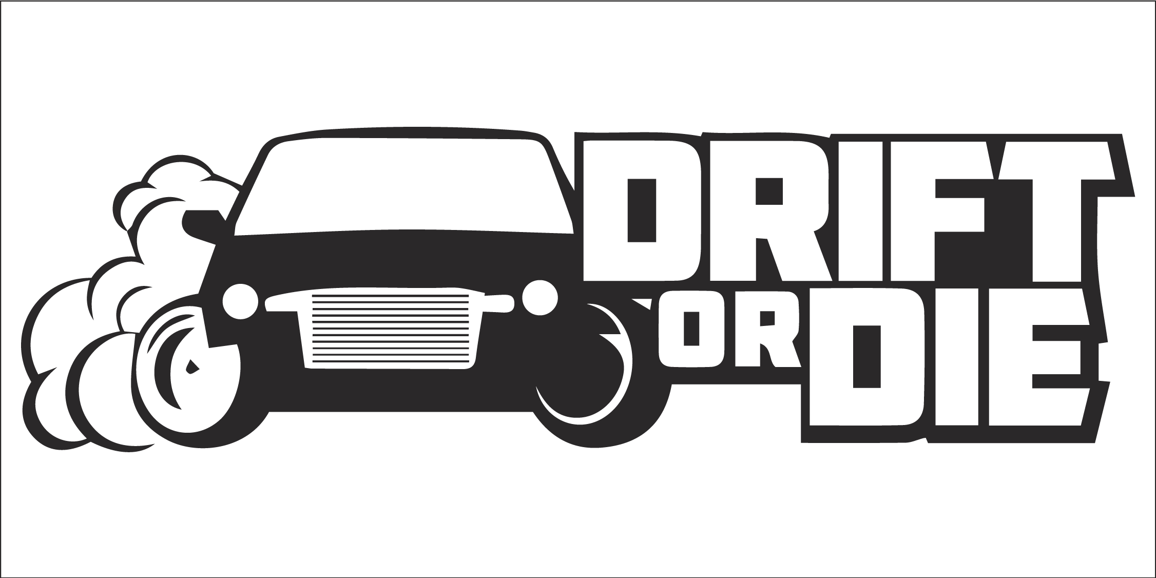 DRRIFT OR DIE Black Bumper Sticker United States American Made