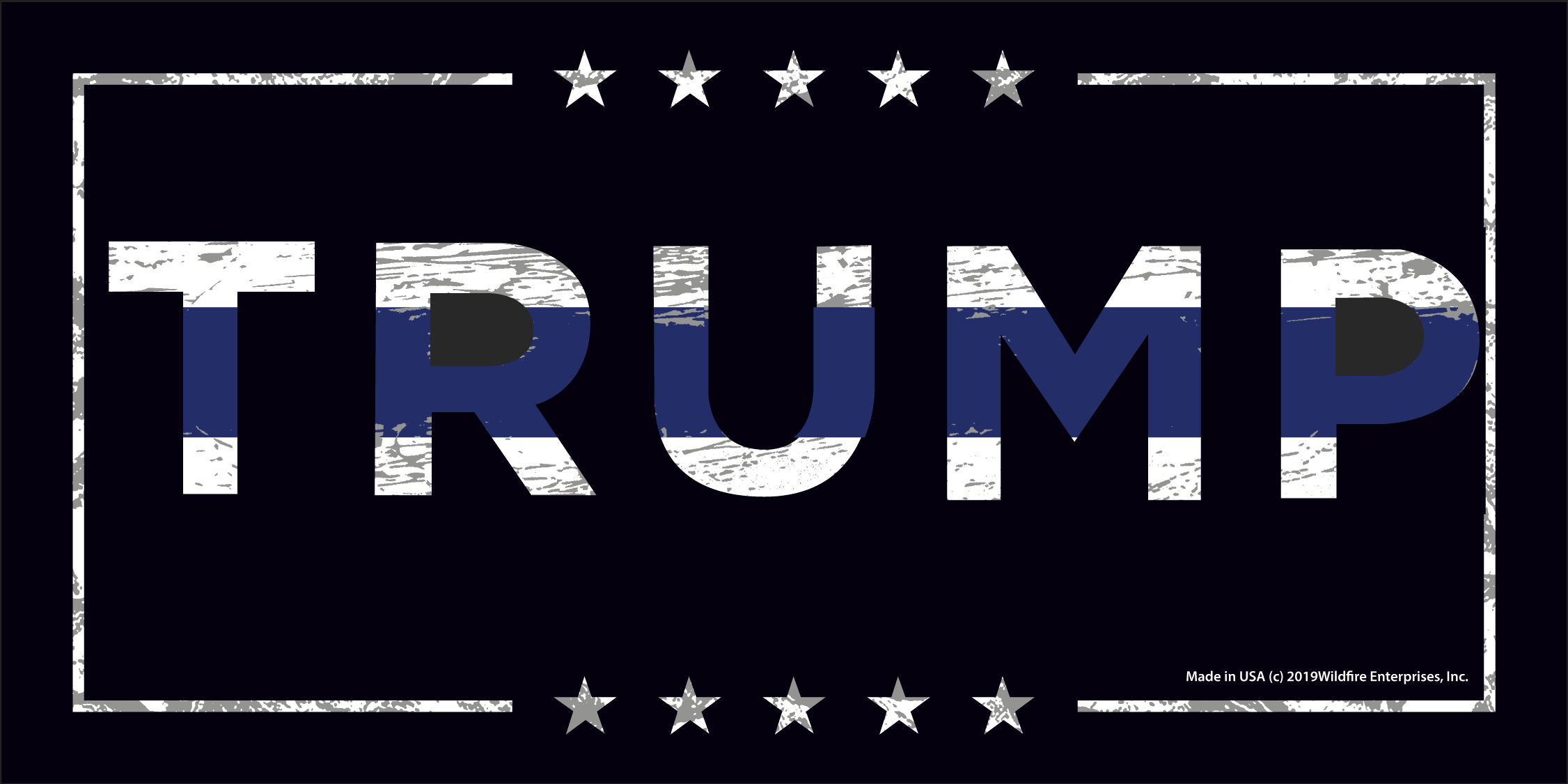 Trump Blue Line Bumper Sticker