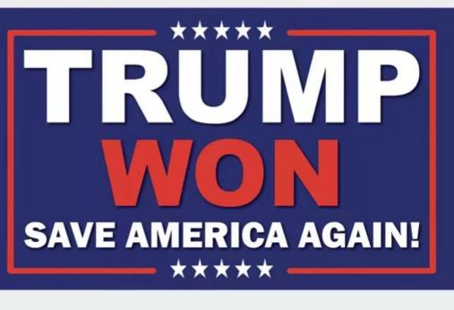 Trump Won Save America Again Navy Blue 4'x6' Flag ROUGH TEX® 100D