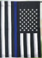 USA Police Memorial Thin Blue Line 12"x18" Embroidered Flag ROUGH TEX®