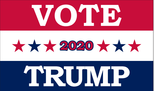 VOTE TRUMP 2020 Campaign Flag 12x18 Inches Boat Flags 100D Rough Tex
