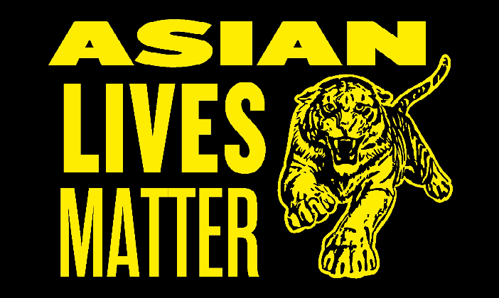 ASIAN LIVES MATTER FLAG 3'X5' Flag Rough Tex® Yellow Tiger Blackout As