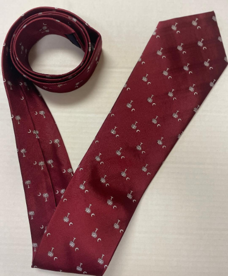 SC TIE SOUTH CAROLINA MENS SILK MAROON Burgundy Red Crimson