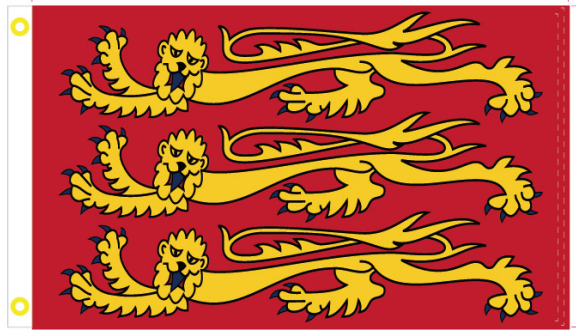 England Royal Standard 1198-1340 3'x5' Flag 100D UK United Kingdom Bri