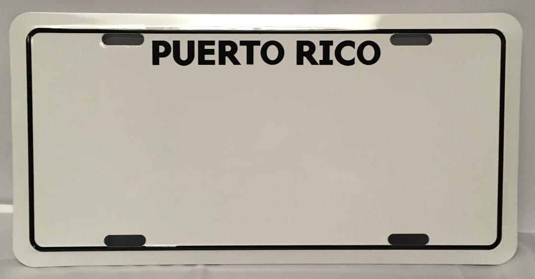 Puerto Rico Plain License Plate