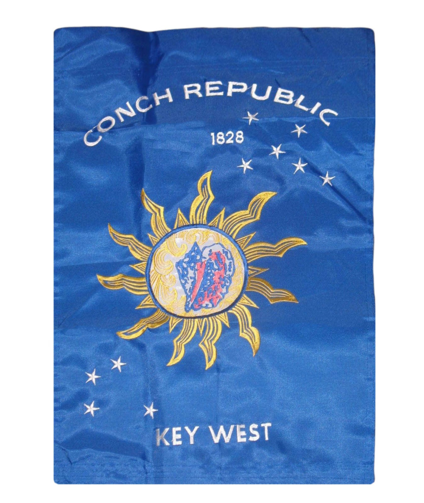 Conch Republic 12"X18" Inch Embroidered Garden Flag Rough Tex® 300D Ny