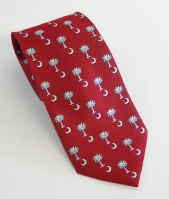 SC TIE SOUTH CAROLINA SILK MENS RED South Carolina Citadel Collection