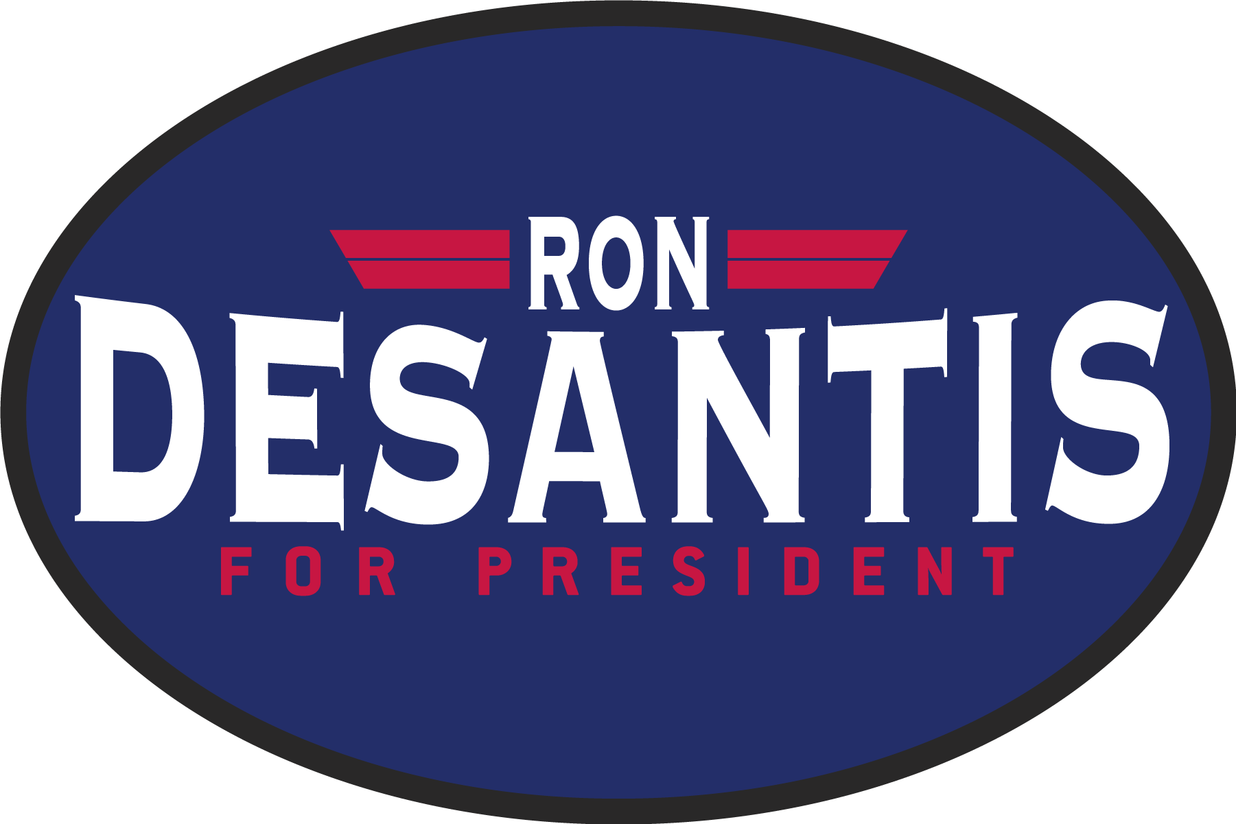 Ron DeSantis For President Oval Bumper Sticker