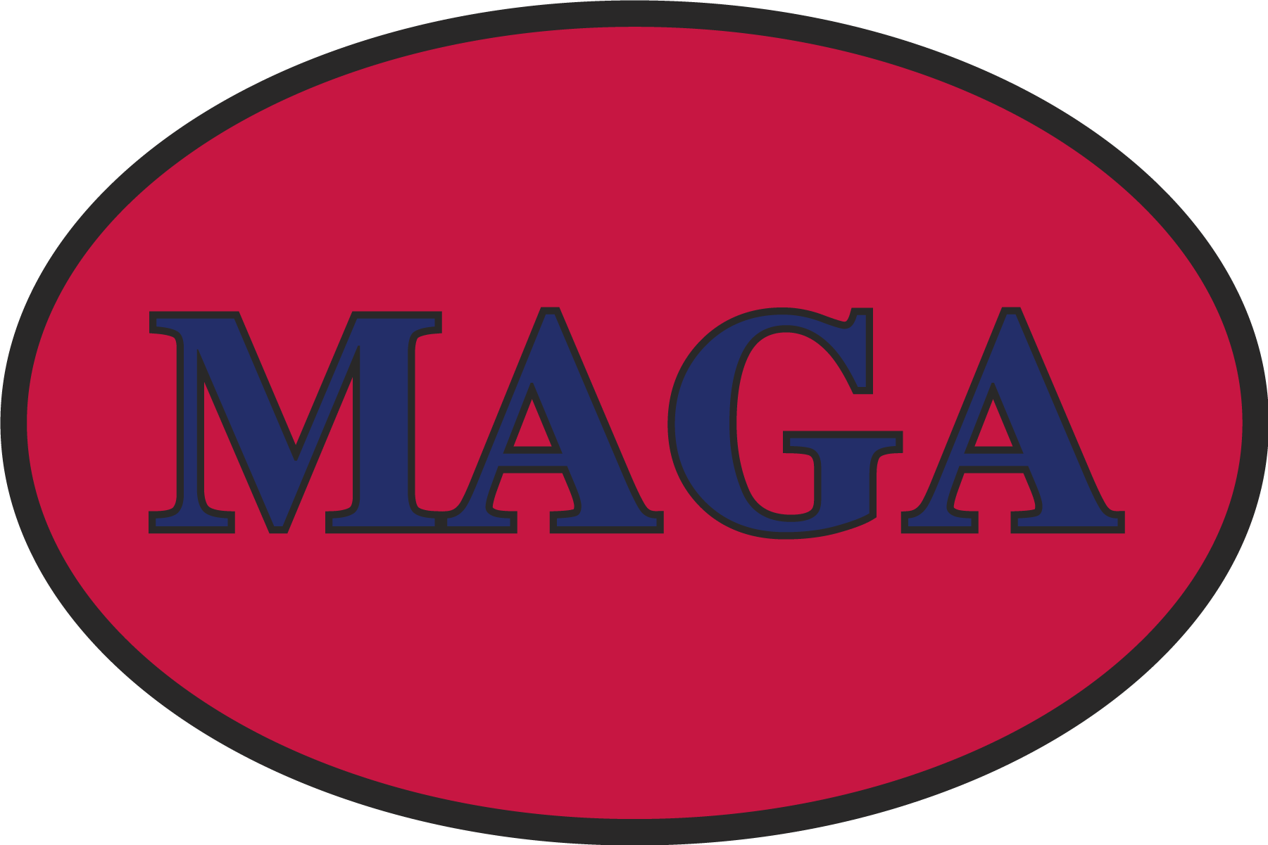 MAGA Oval Bumper Sticker
