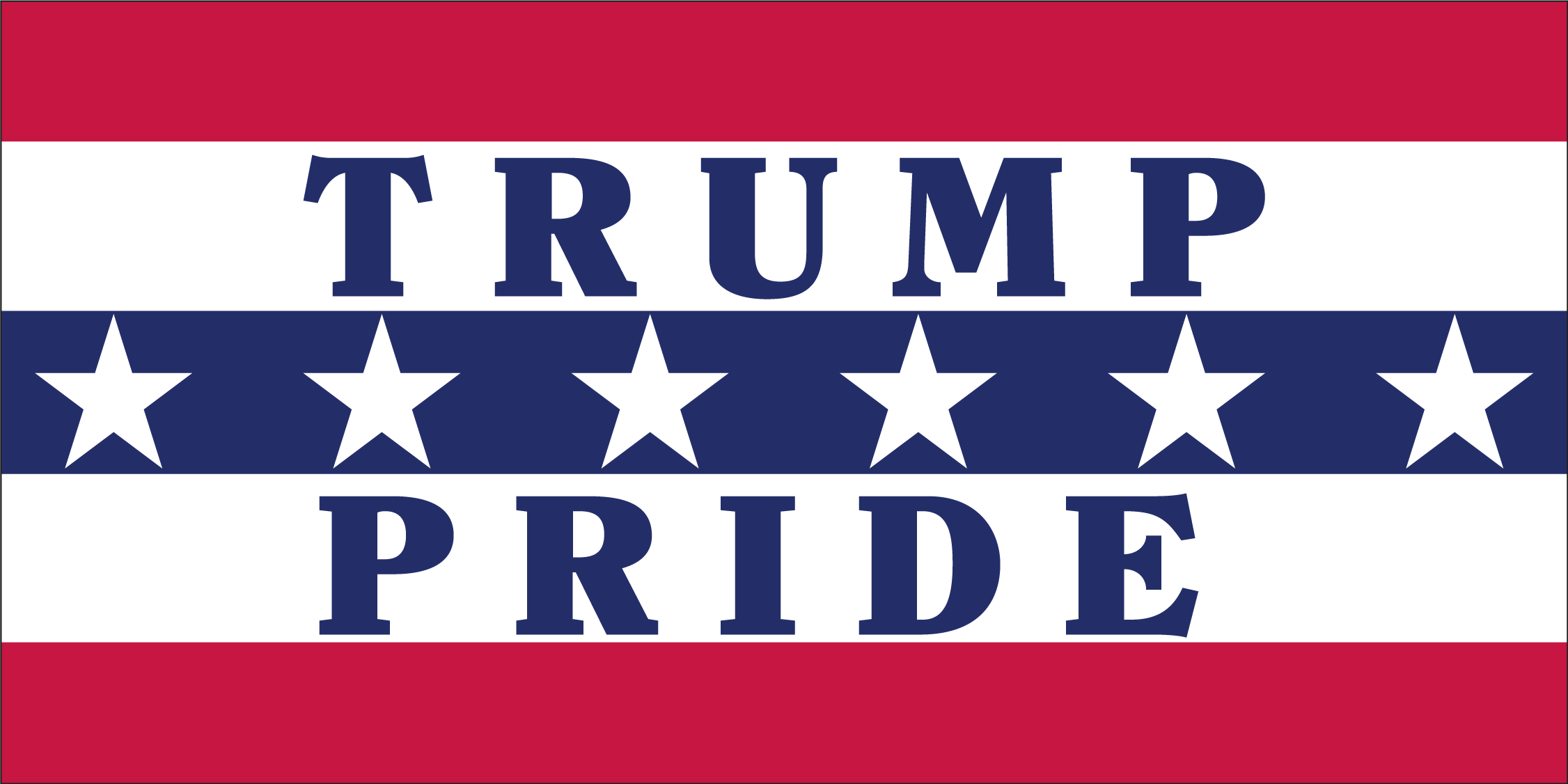 TRUMP PRIDE AMERICANA Bumper Sticker Made in USA American Flag