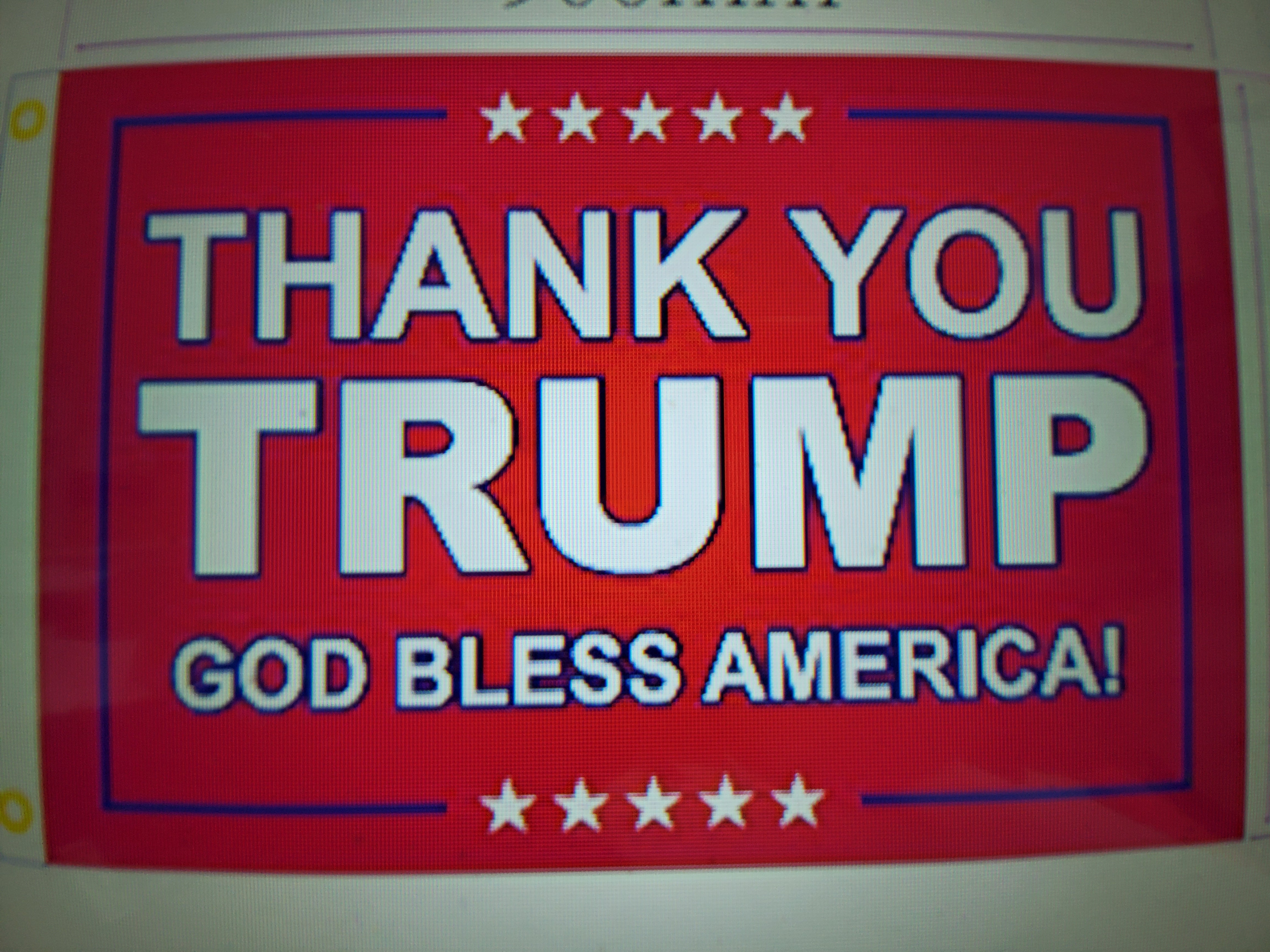 Trump GOD BLESS AMERICA 2024 Thank You President Trump 3'X5' Flag ROUG