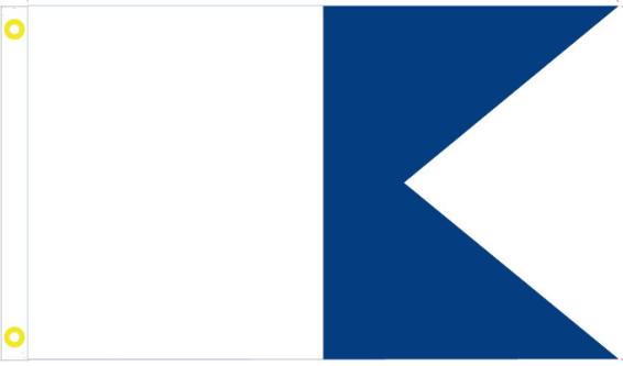 Alpha Diver Down 12"x18" 100D Marine Boating Flag