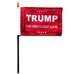 Trump IV 4"x6" stick flags 144 Pack