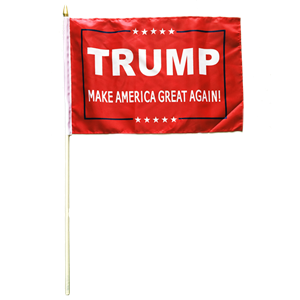 Trump IV 12x18" Stick flag 12 Pack